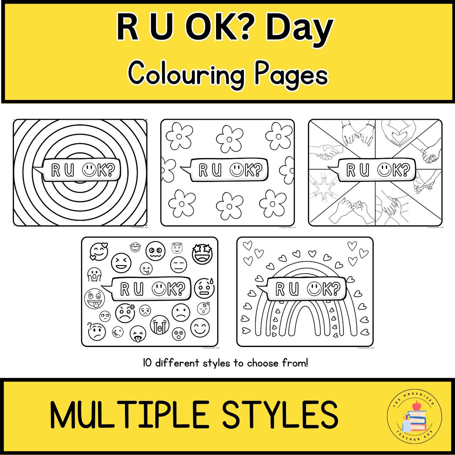 R U OK? Day | Printable Colouring in Pages | RU OK Day School Resource ...