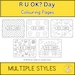 R U OK? Day | Printable Colouring in Pages | RU OK Day School Resource ...