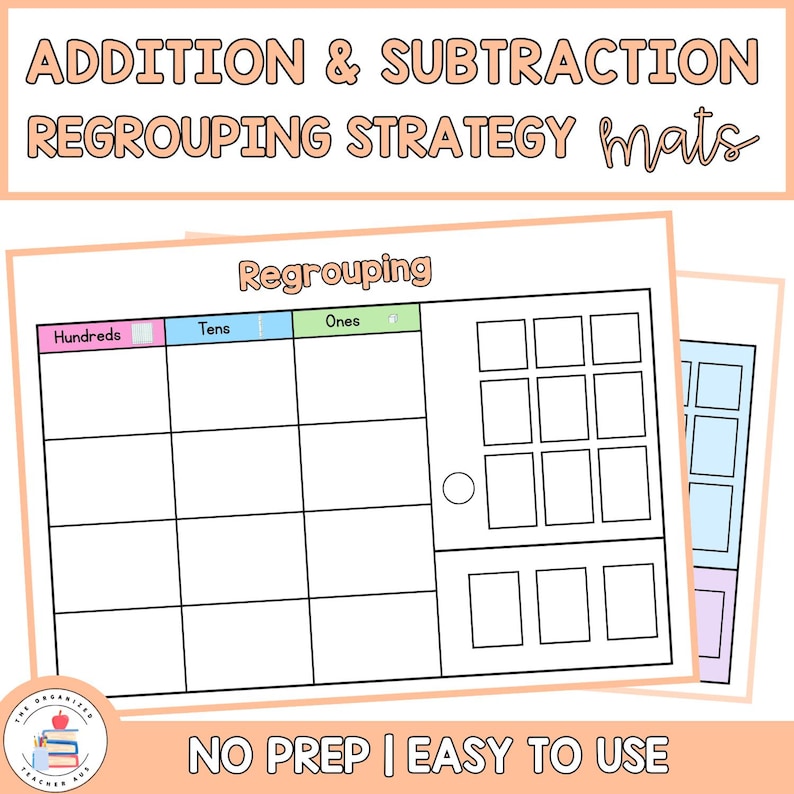 Addition & Subtraction Regrouping Strategy Mats | Maths Templates - Etsy