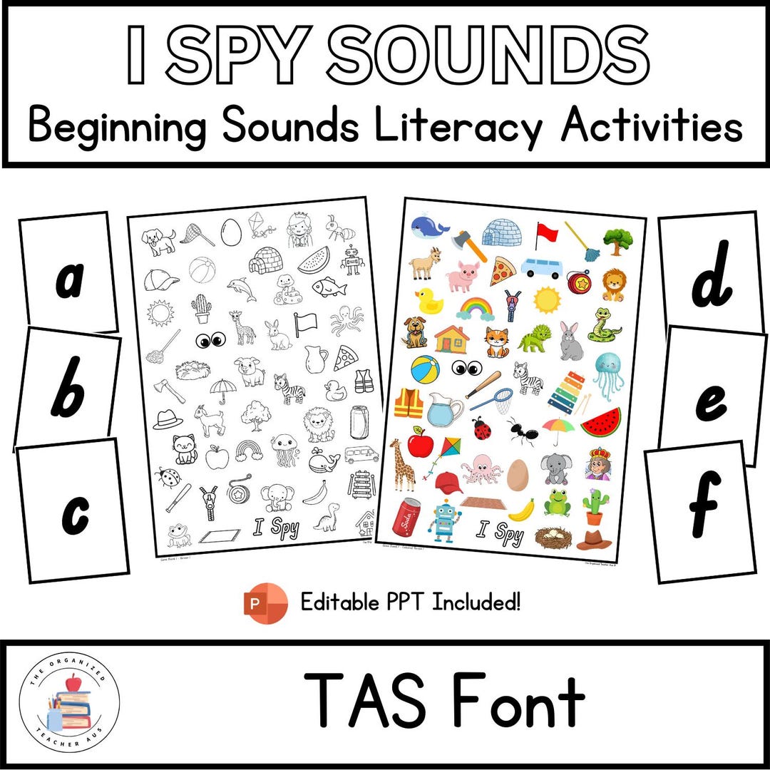 TAS Foundation Font | I Spy Words Beginning With... Printable, Initial ...