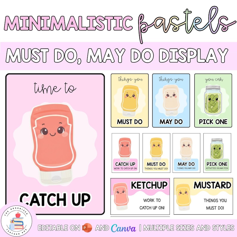 Editable Minimalistic Pastels Must Do, May Do Display | Classroom Work ...