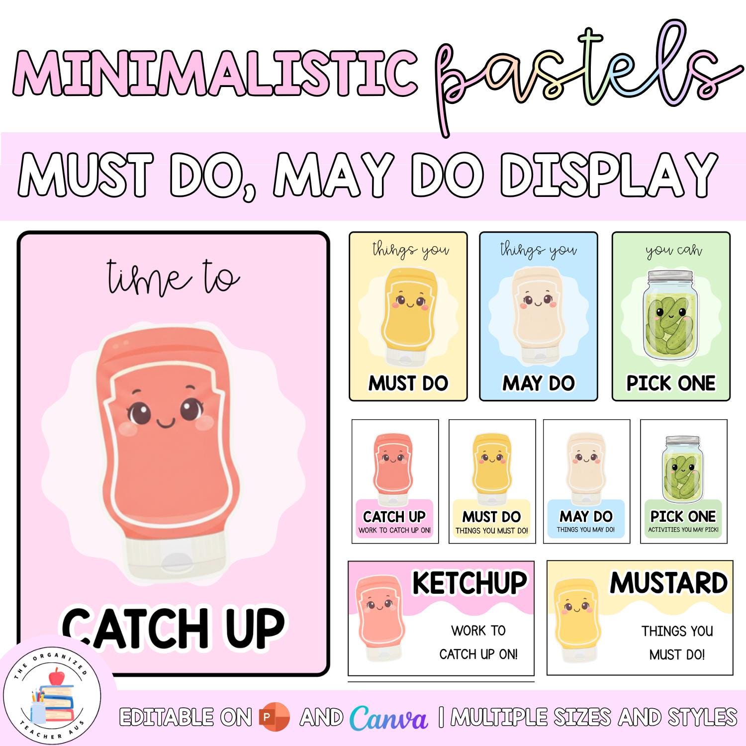 Editable Minimalistic Pastels Must Do, May Do Display | Classroom Work ...