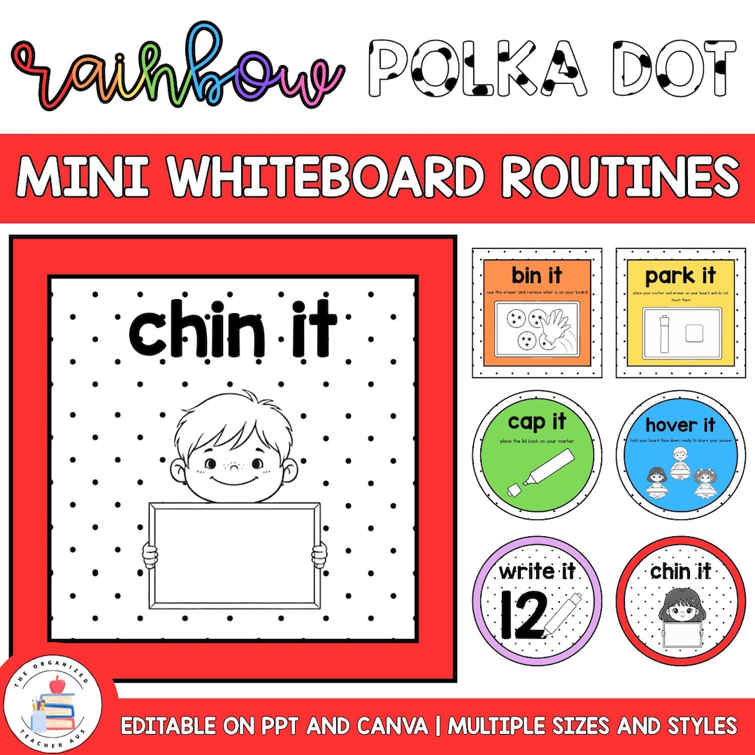 Editable Mini Whiteboard Expectations | Whiteboard Routine Posters ...