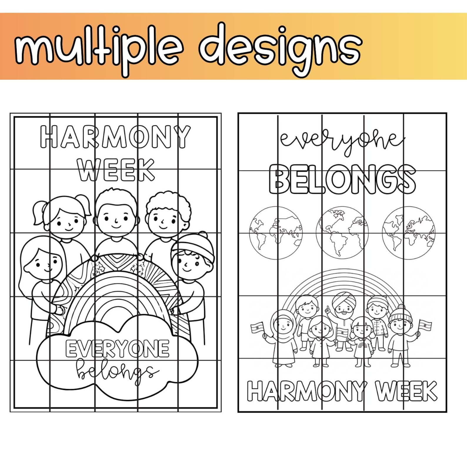 Harmony Day | Harmony Week | Everyone Belongs | Collaborative Colour ...