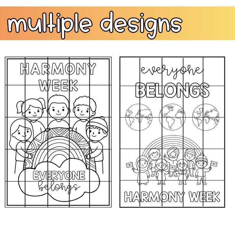 Harmony Day | Harmony Week | Everyone Belongs | Collaborative Colour ...
