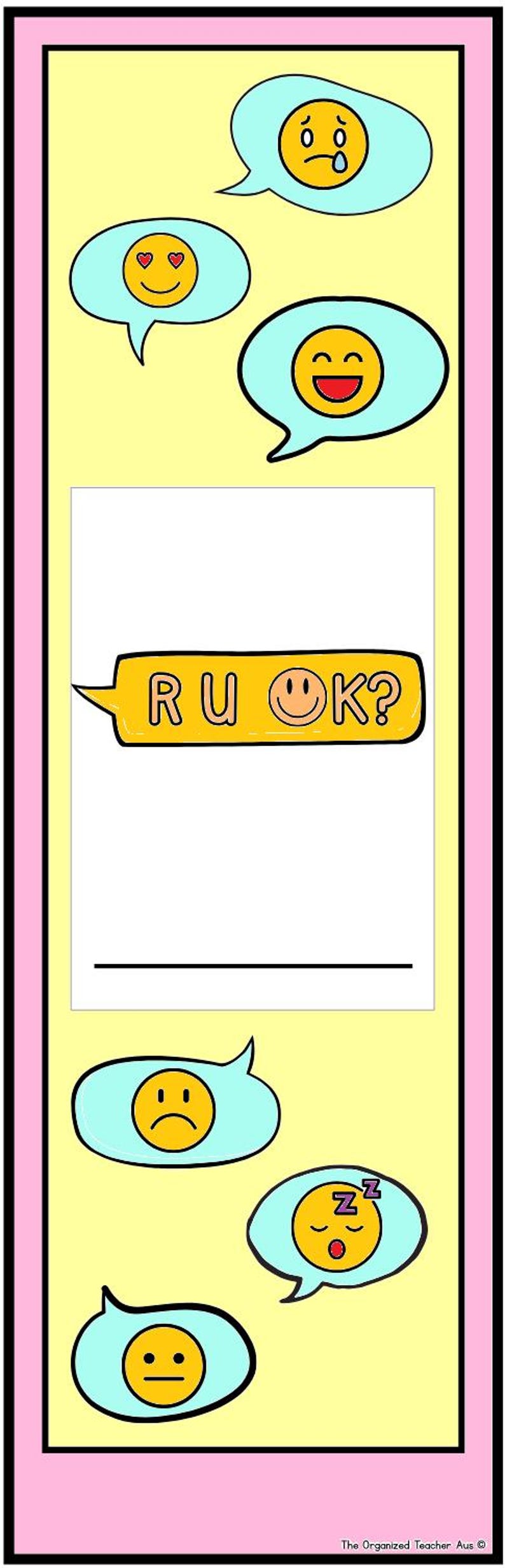R U OK? Day | Colouring in Bookmarks | School Learning Resource ...