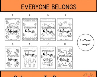 Harmony Day/week 2025 | Everyone Belongs | Colouring Book Marks - Etsy