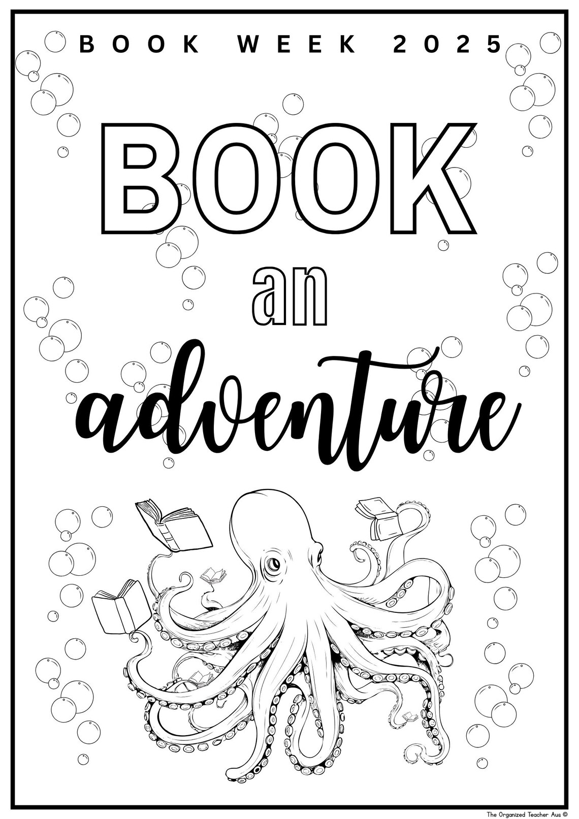 CBCA Book Week 2025 | Book an Adventure | Colouring in Pages - Etsy