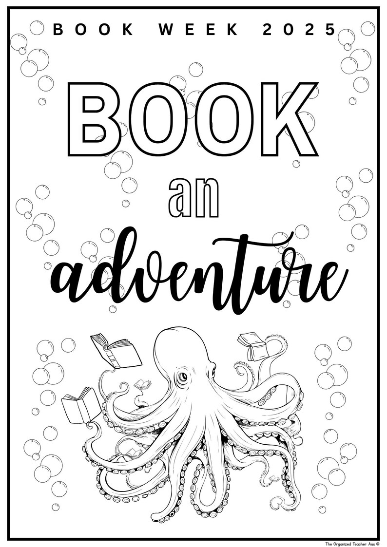 CBCA Book Week 2025 | Book an Adventure | Colouring in Pages - Etsy