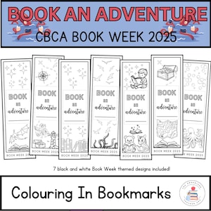 CBCA Book Week 2025 | Book an Adventure | Colouring in Bookmarks - Etsy