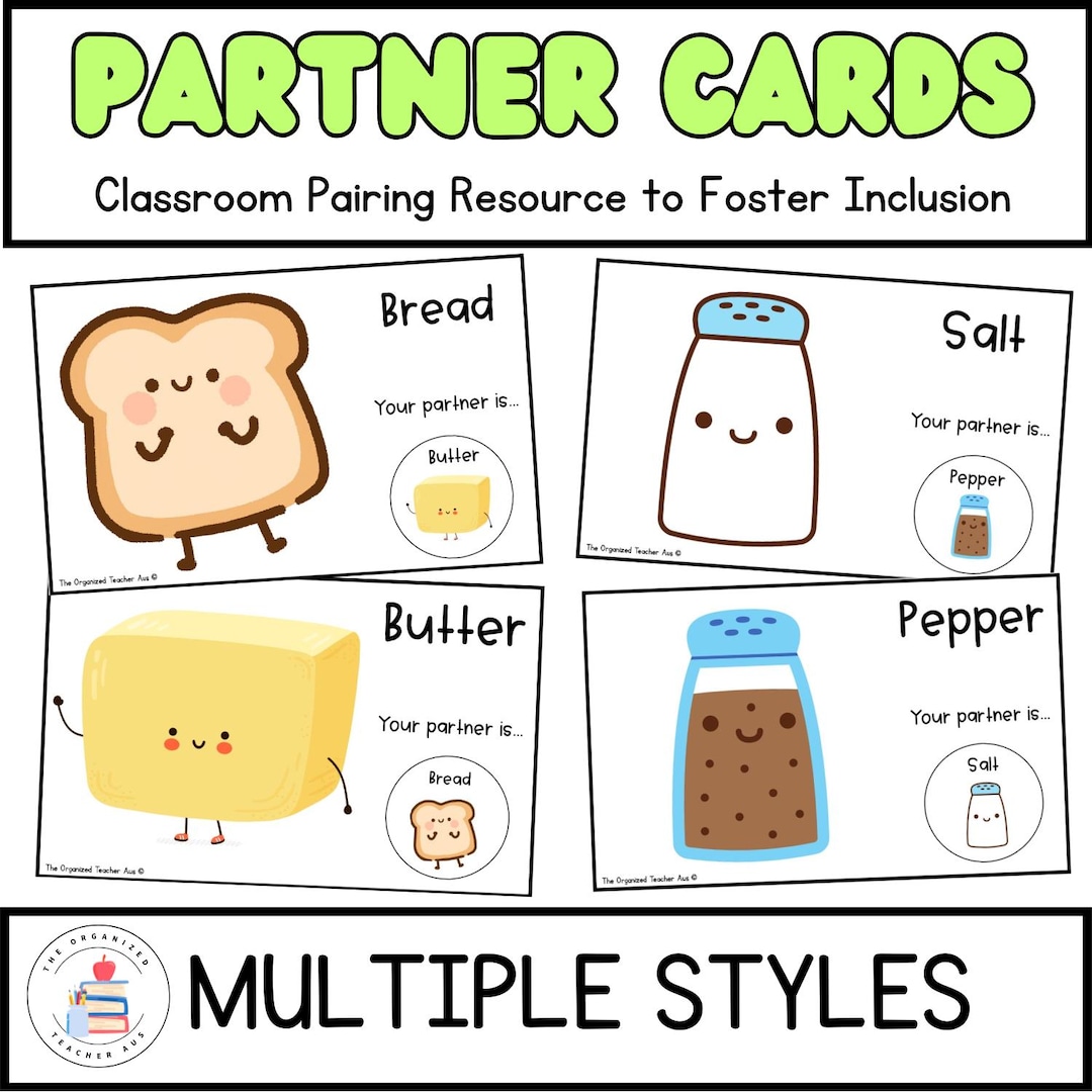Partner Pairing Cards | Partner Work Student Organisation | Fostering ...