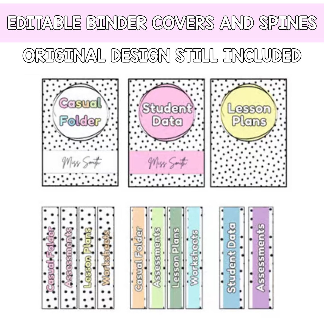 Editable Binder Labels and Spine Labels | Classroom Organisation ...