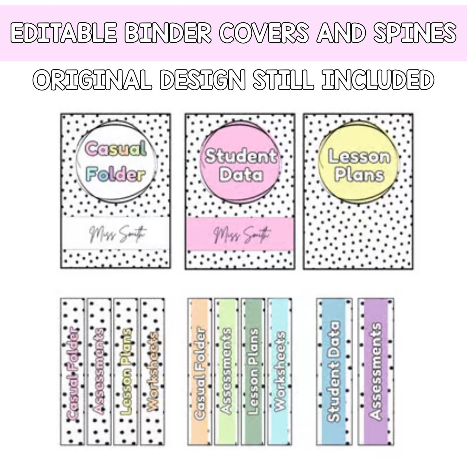 Editable Binder Labels and Spine Labels | Classroom Organisation ...