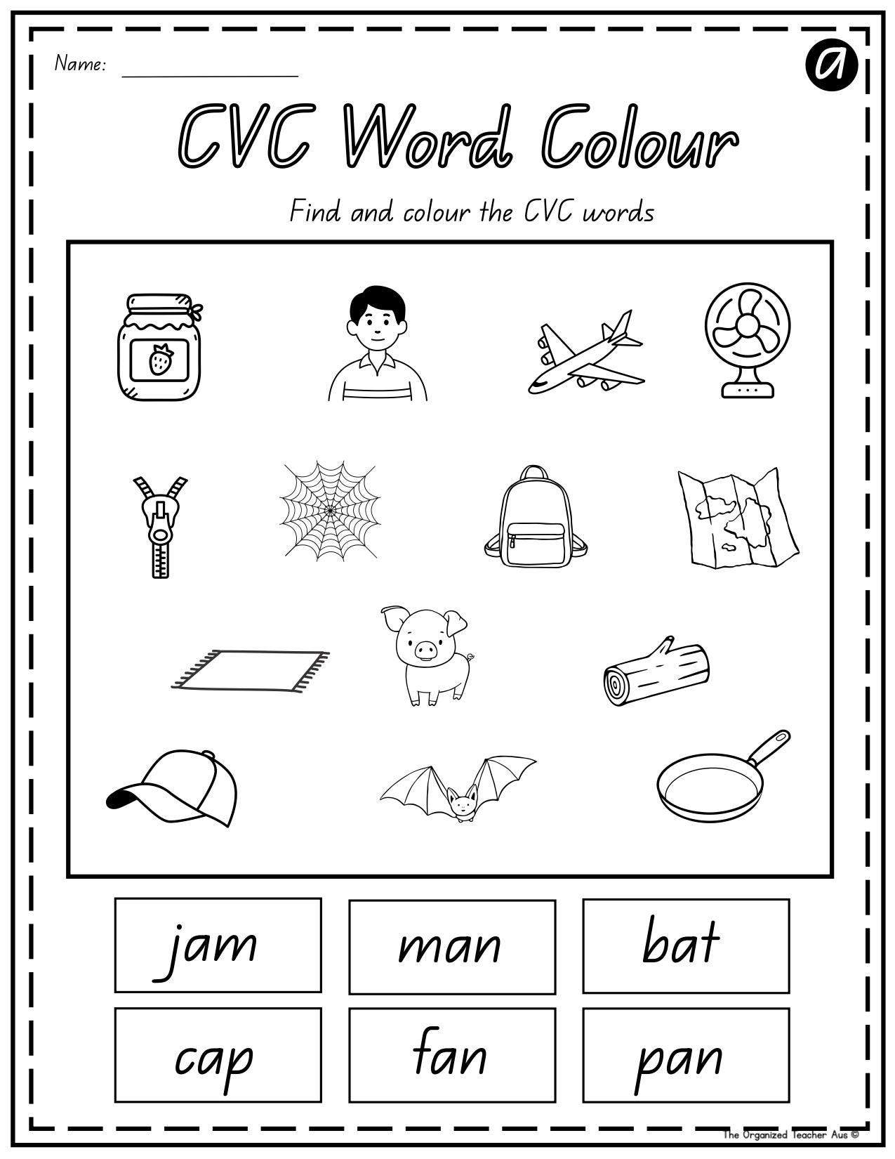 QLD Font | Early Learning CVC Word Work Phonics Bundle | 100 + Pages ...