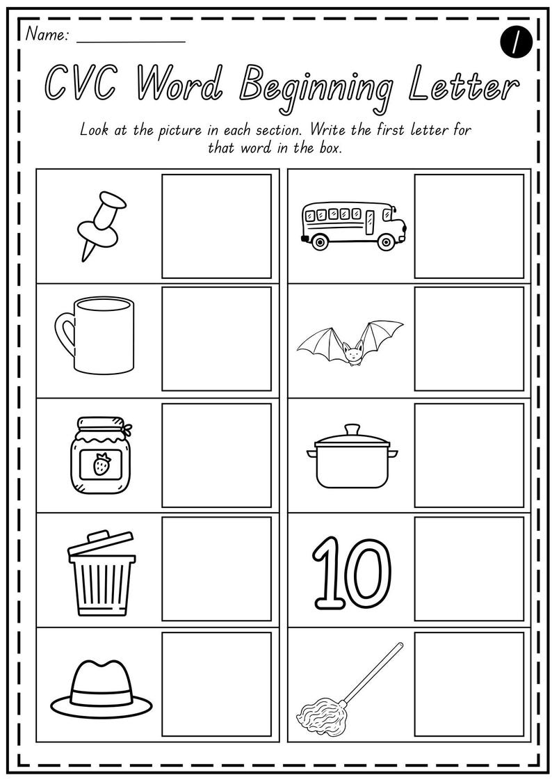 TAS Font CVC Word Work | Beginning Letters and Sounds Bundle ...