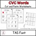 TAS Font | CVC Picture-word Cut and Paste | Short Vowel Sound No Prep ...