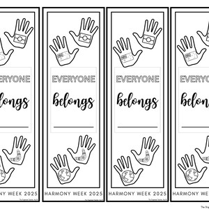 Harmony Day/week 2025 | Everyone Belongs | Colouring Book Marks - Etsy