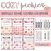 Editable Binder Labels and Spine Labels | Cozy Pink Picnics Themed ...
