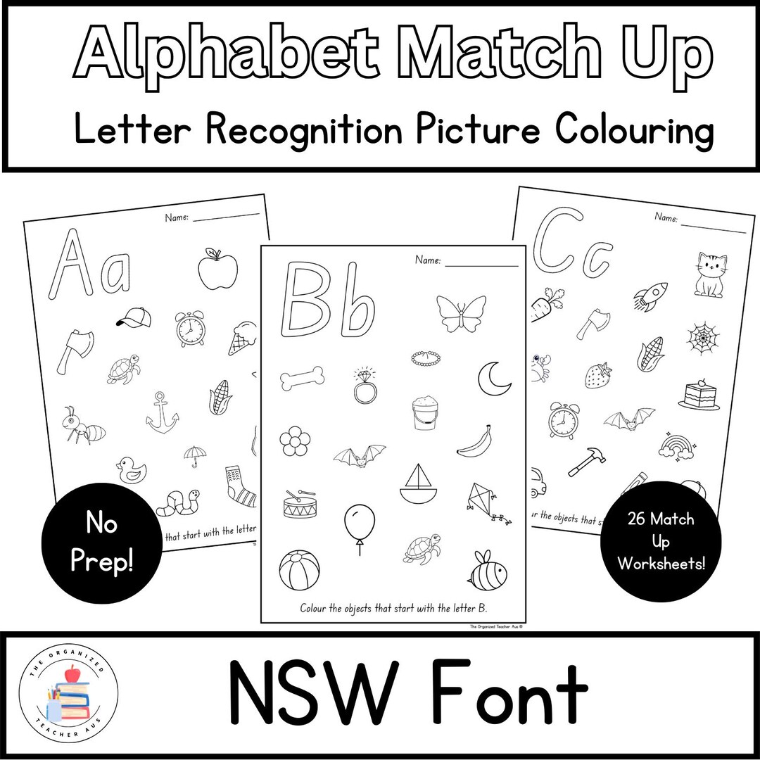 NSW Font | Alphabet Letter Recognition | Beginning Letter ...