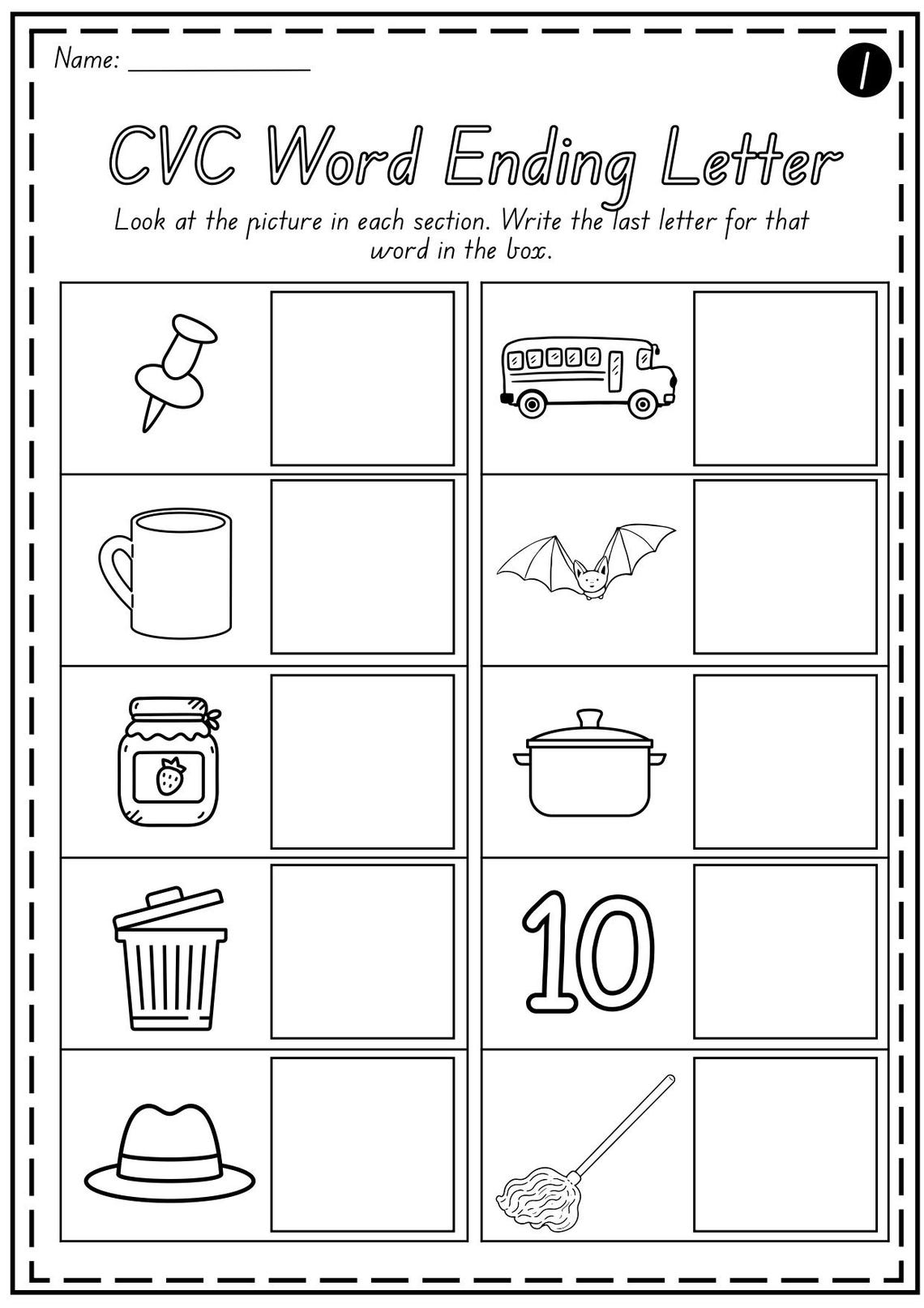 VIC Font CVC Word Work | Ending Letters and Sounds MEGA Bundle ...