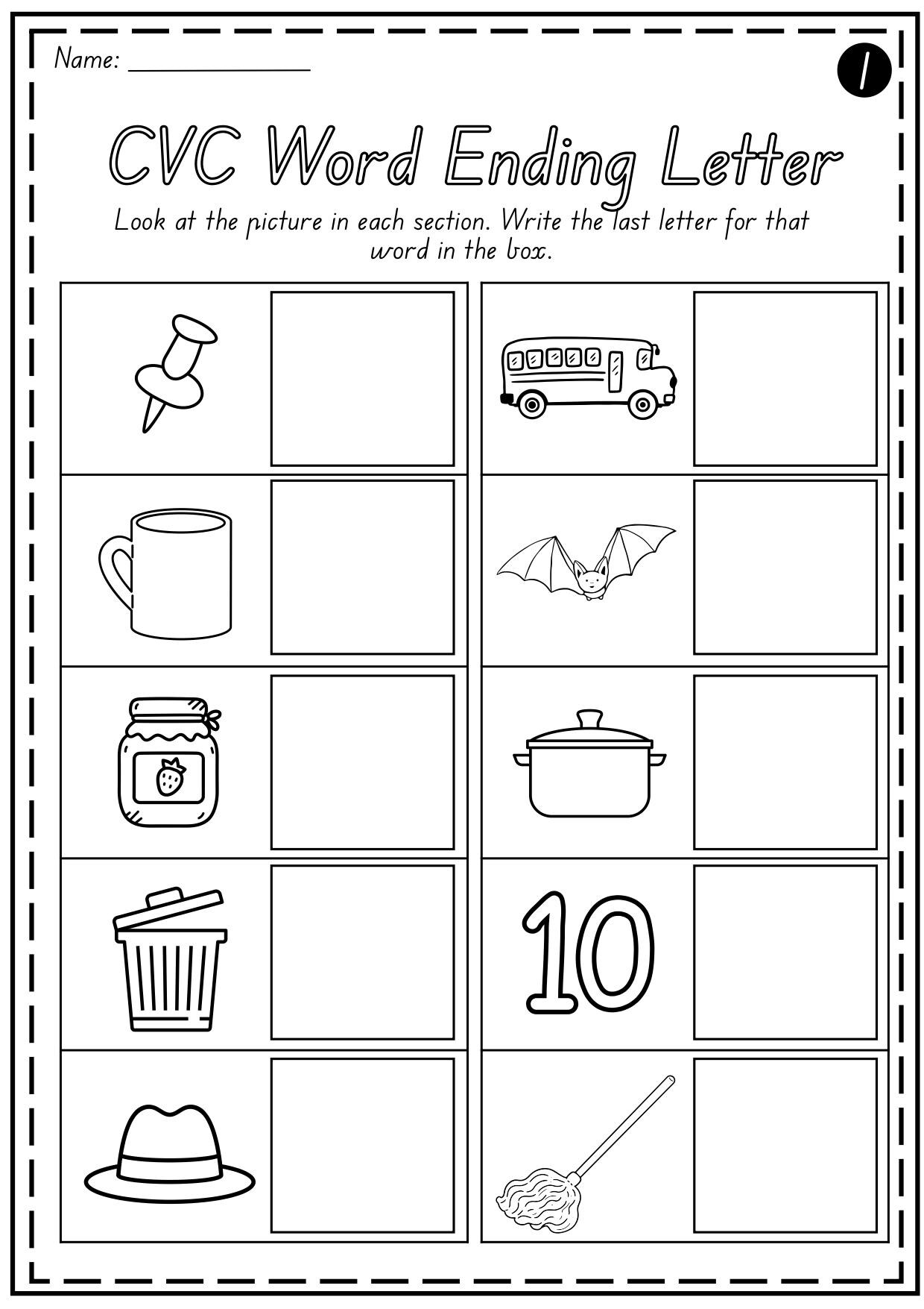 VIC Font CVC Word Work | Ending Letters and Sounds MEGA Bundle ...