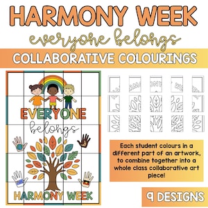 Harmony Day | Harmony Week | Everyone Belongs | Collaborative Colour ...
