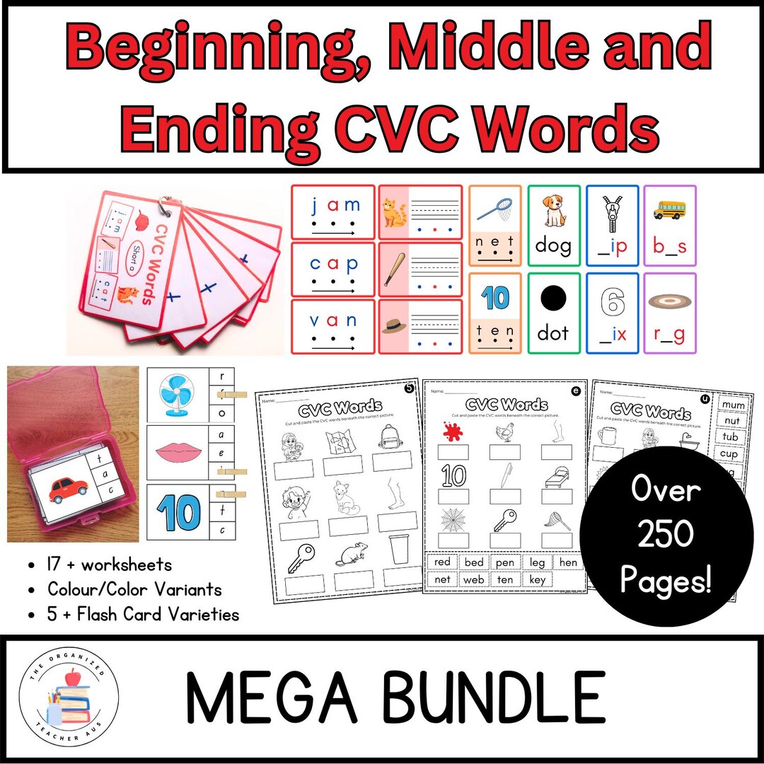 Early Phonics ULTIMATE BUNDLE | CVC, Beginning, Middle, Ending Sounds ...