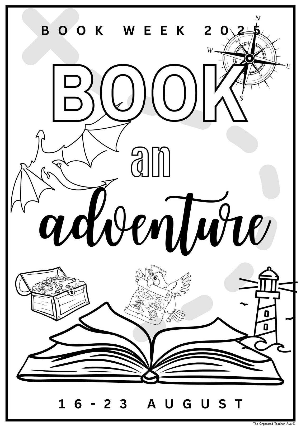CBCA Book Week 2025 | Book an Adventure | Colouring in Pages - Etsy