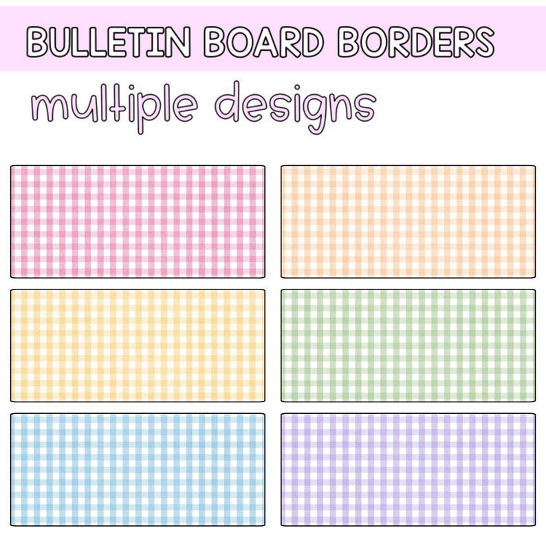 Pastel Gingham | Editable Bulletin Board Class Birthday Display ...