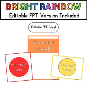 Editable Word Wall and Sight Word Cards | Rainbow Bright Classroom ...