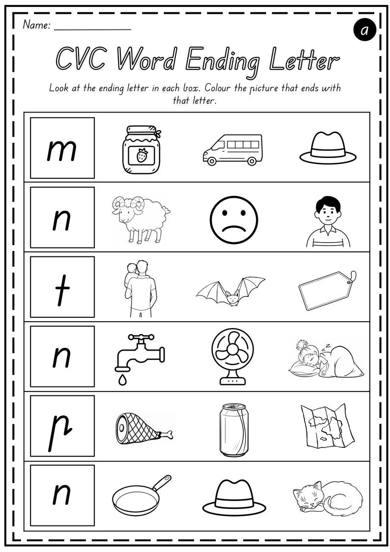 VIC Font CVC Word Work | Ending Letters and Sounds MEGA Bundle ...