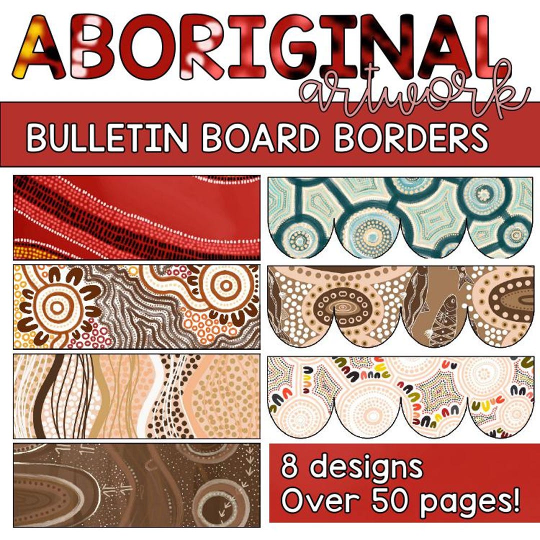 Bulletin Board Border Trims | Aboriginal Art Theme | Printable ...