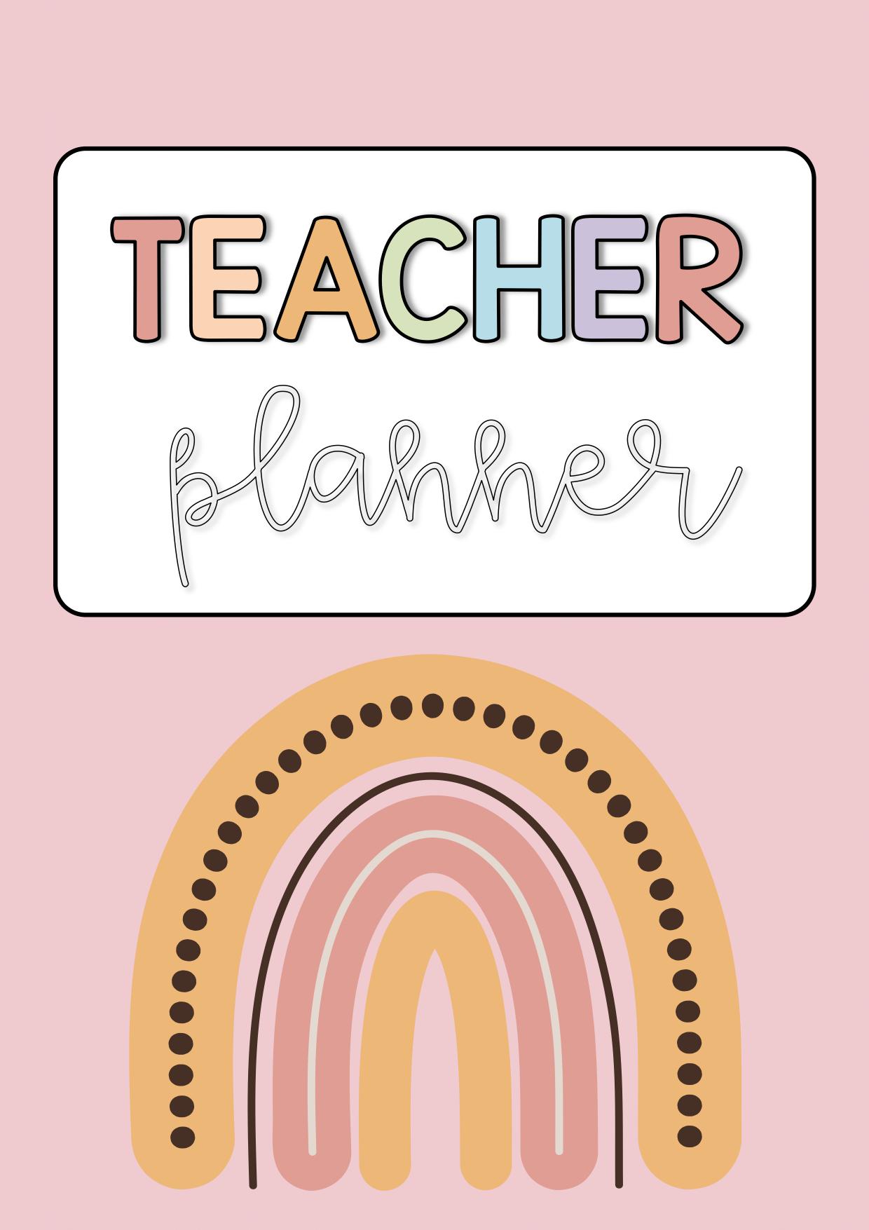 Editable Binder Labels and Spine Labels | Boho Rainbows Themed Decor ...
