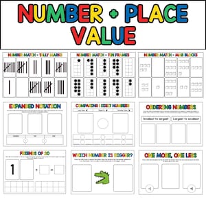 UNO Card Math Center Game Templates | K-3 MEGA Bundle | 80+ Pages ...