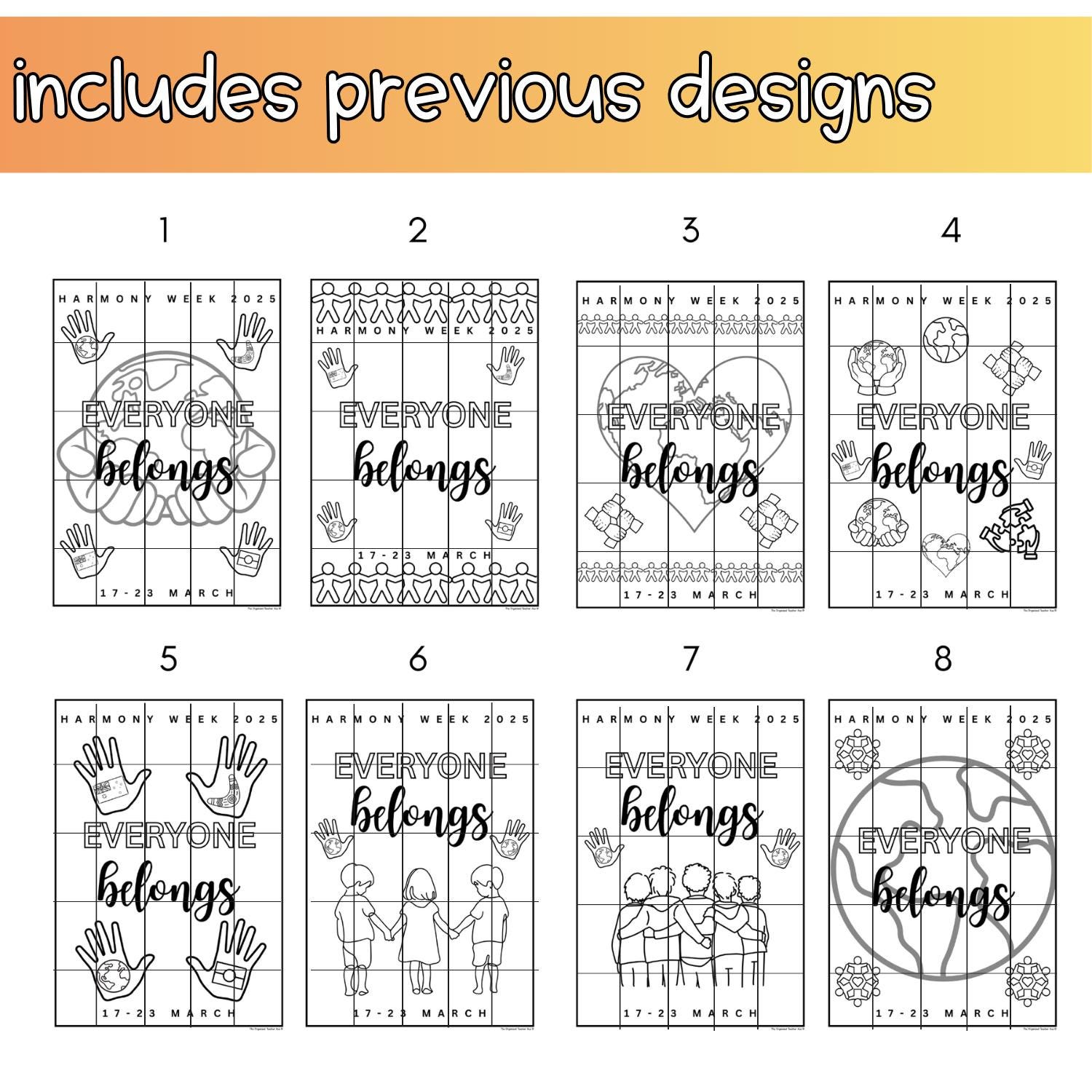 Harmony Day | Harmony Week | Everyone Belongs | Collaborative Colour ...