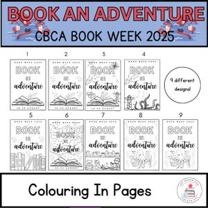 CBCA Book Week 2025 | Book an Adventure | Colouring in Pages - Etsy