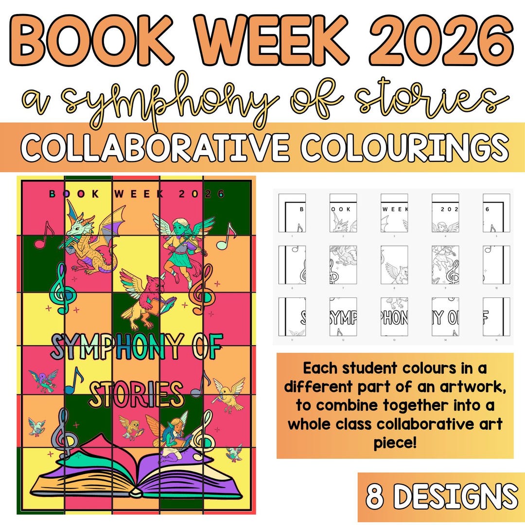 CBCA Book Week 2026 | A Symphony of Stories | Collaborative Colouring ...