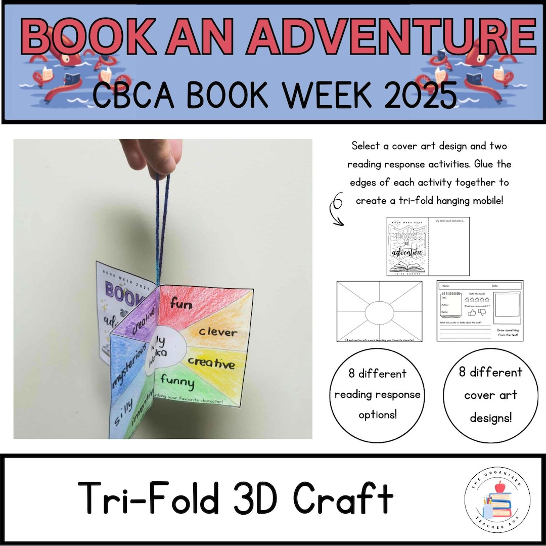 CBCA Book Week 2025 | Book an Adventure | Tri-fold 3D Reading Response ...