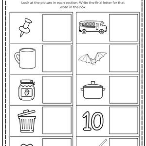 CVC Word Work | Ending Letters and Sounds MEGA Bundle | Kindergarten ...