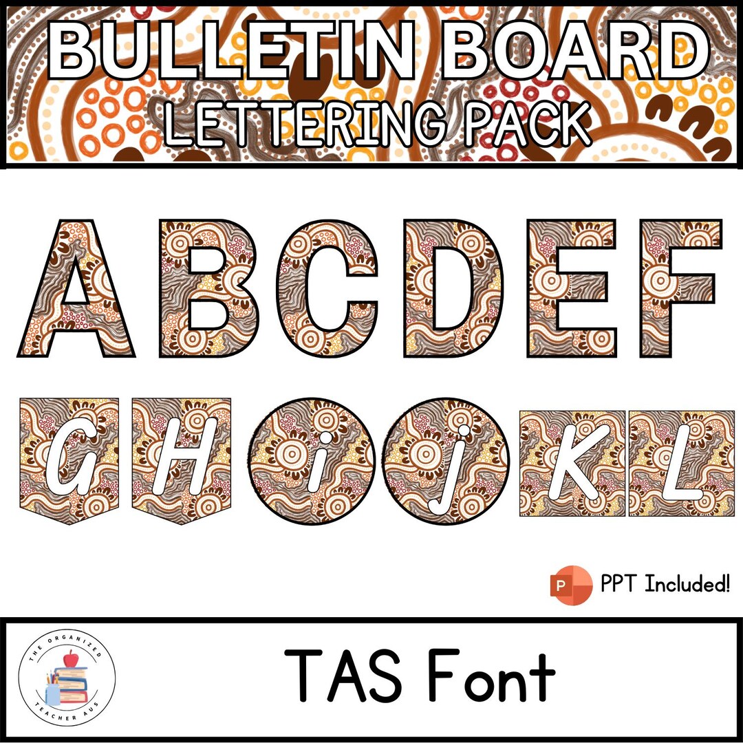 TAS Font | Aboriginal Indigenous Artwork | Editable Bulletin Board ...