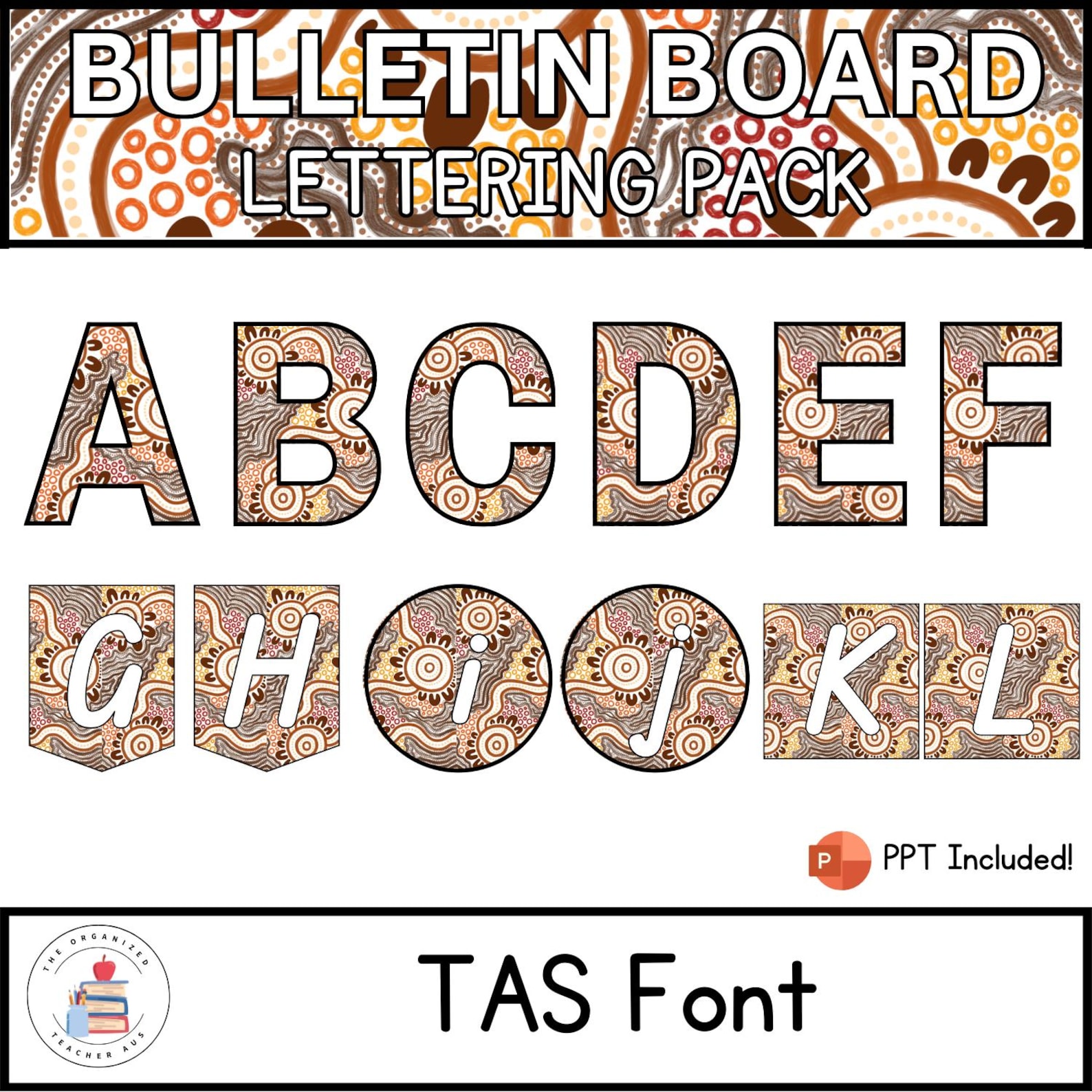 TAS Font | Aboriginal Indigenous Artwork | Editable Bulletin Board ...