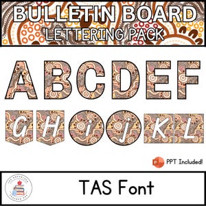 TAS Font | Aboriginal Indigenous Artwork | Editable Bulletin Board ...
