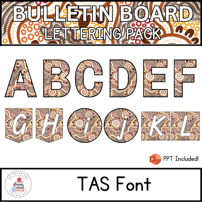 TAS Font | Aboriginal Indigenous Artwork | Editable Bulletin Board ...