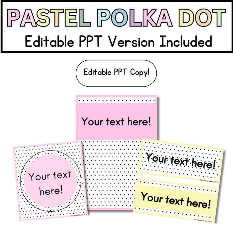 Editable Word Wall and Sight Word Cards | Pastel Polka Dot Classroom ...