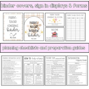 Editable Parent-teacher Conference Toolkit | Printable Forms, Templates ...
