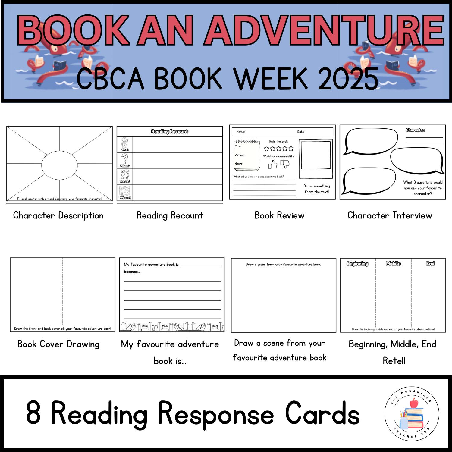 CBCA Book Week 2025 | Book an Adventure | Tri-fold 3D Reading Response ...