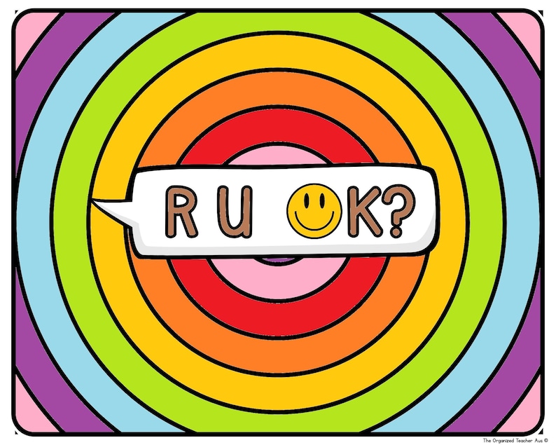 R U OK? Day | Printable Colouring in Pages | RU OK Day School Resource ...