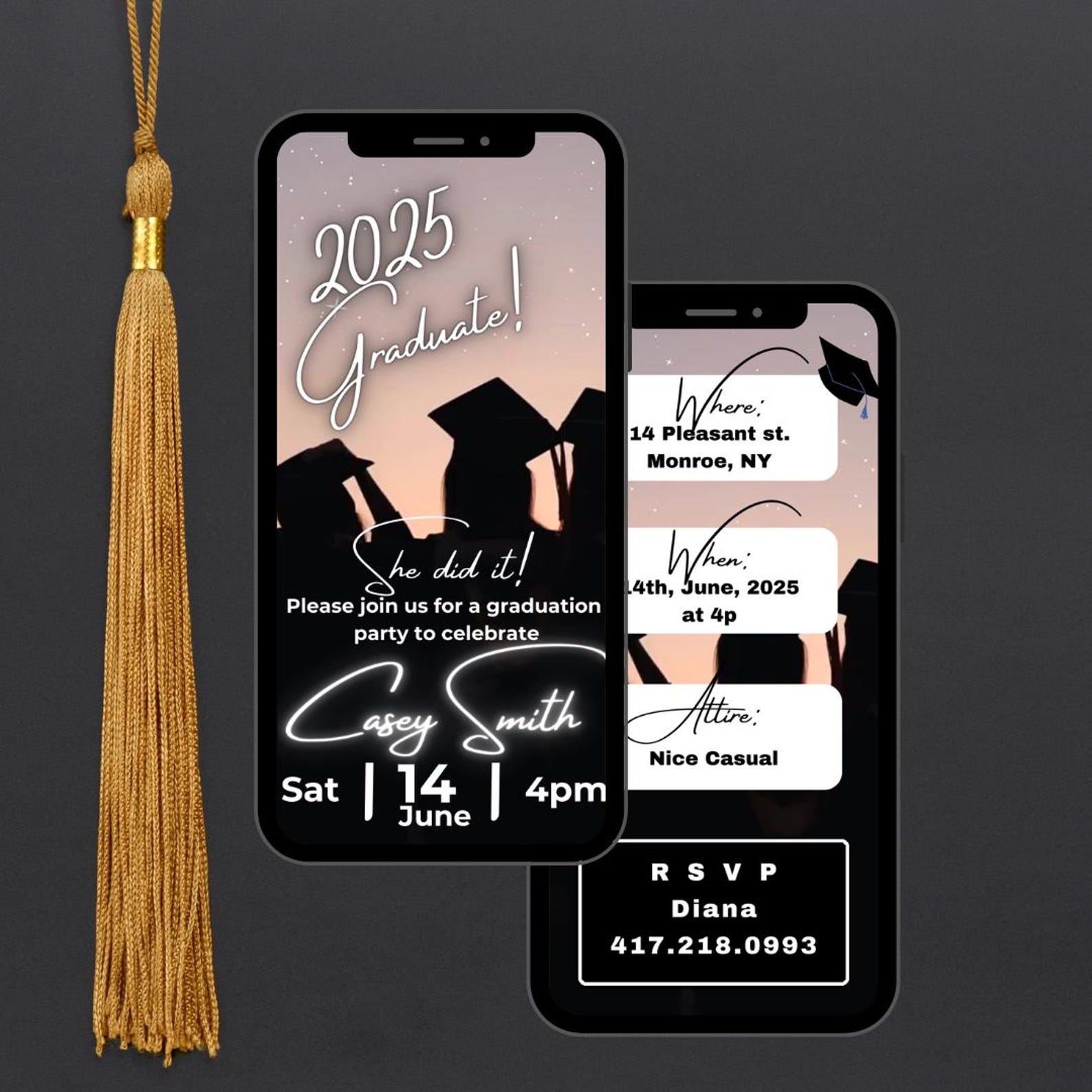 Graduation Party Invitation, Graduation Party Invite, Graduation Party ...