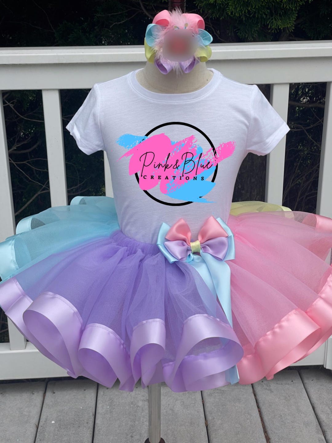 Pastel Colors Tutu Outfit/ Personalized Tutu Outfit /birthday Girl Gift ...