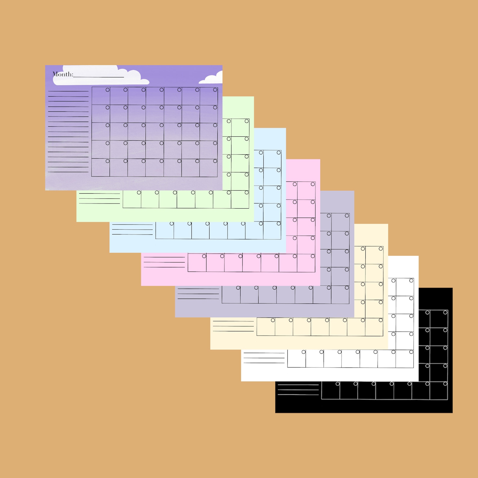 Customisable Digital Calender - Etsy